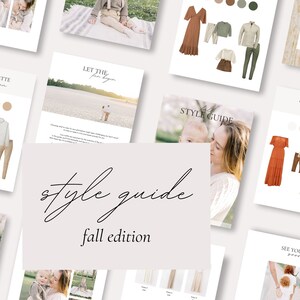 Photography Style Guide With Content, Season Bundle, Canva Template ...