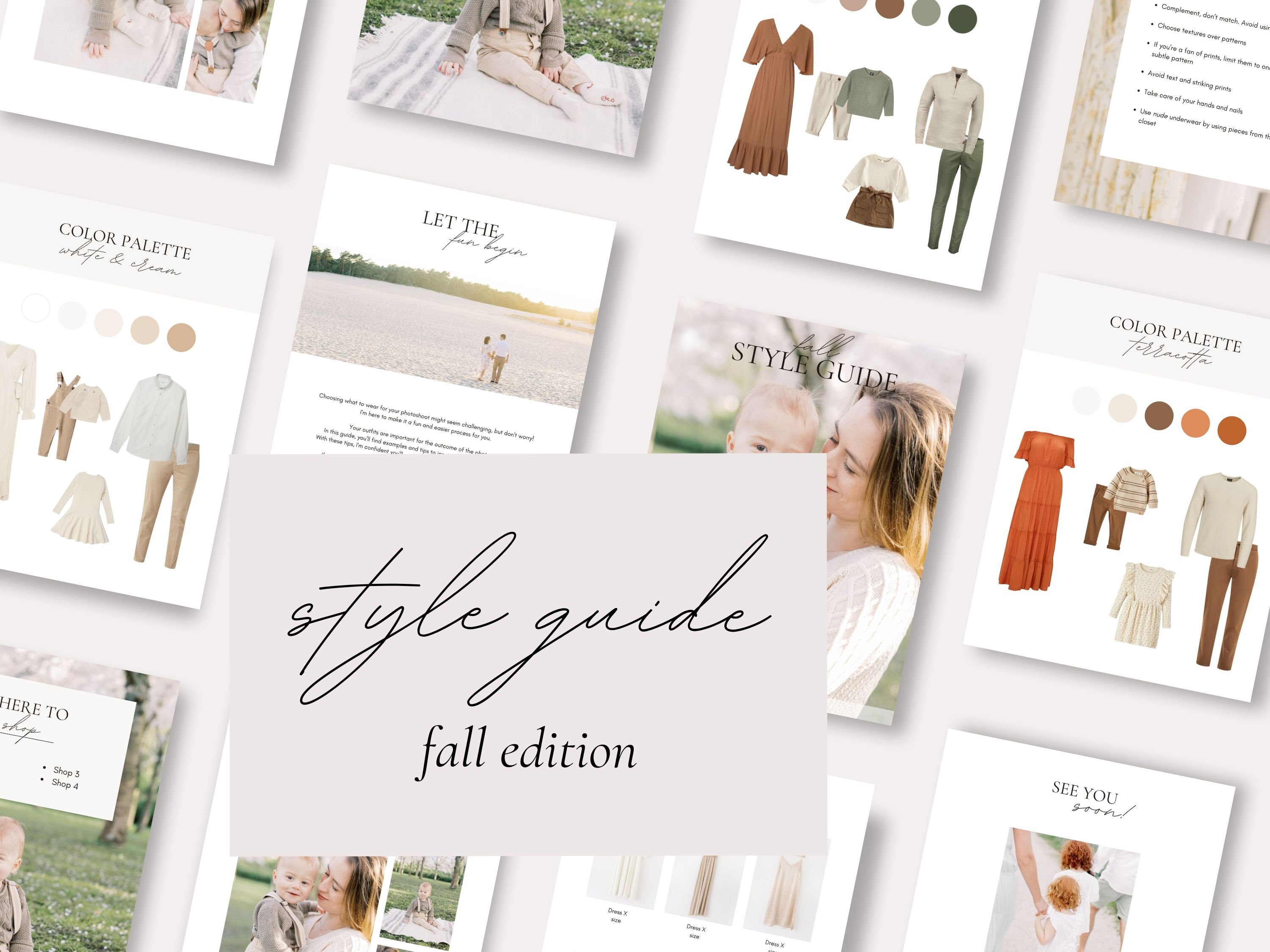 Photography Style Guide With Content, Season Bundle, Canva Template ...