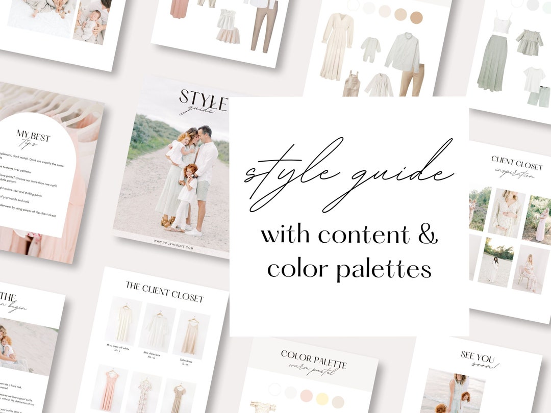 Photography Style Guide With Content, Client Closet Canva Template ...