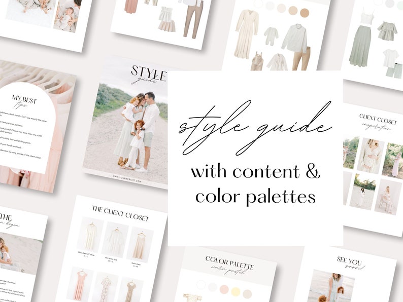 Photography Style Guide With Content, Client Closet Canva Template ...