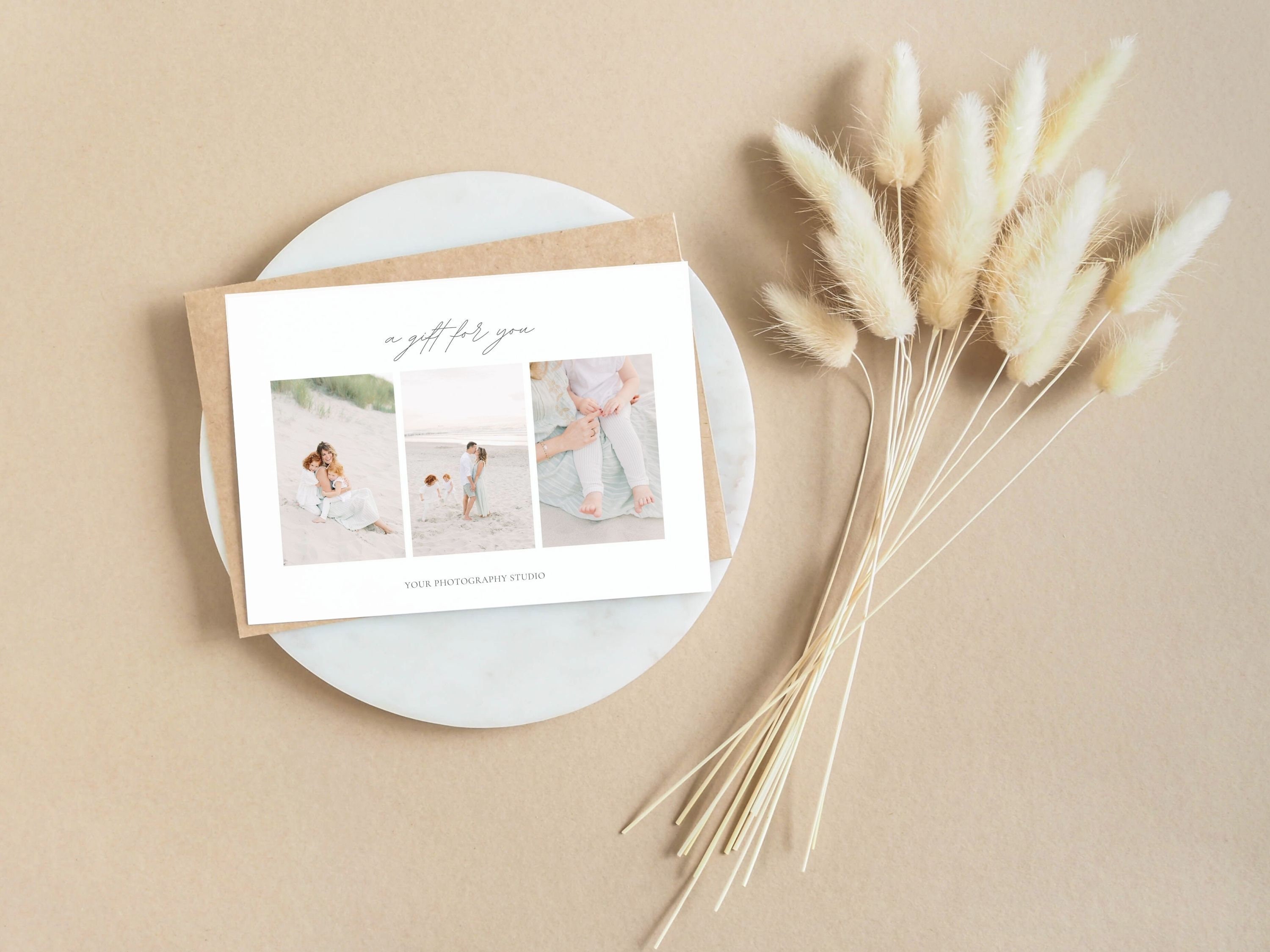 Photographer Gift Certificate Canva Template, Gift Card for ...
