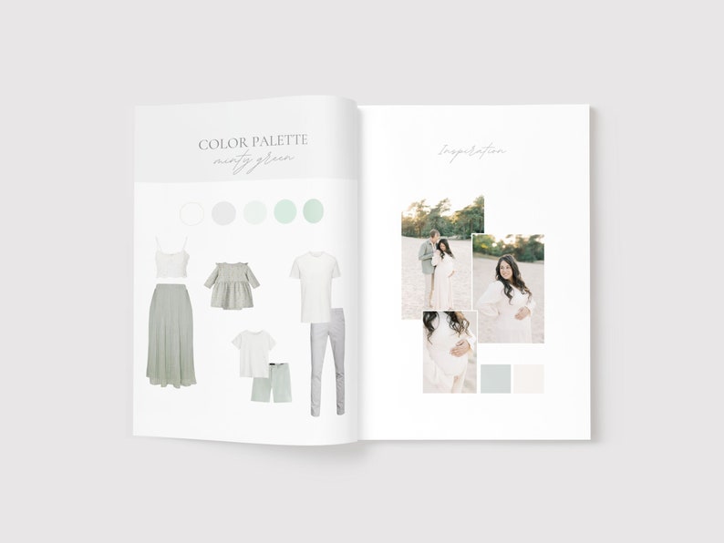 Photography Style Guide With Content, Color Palettes, Style Guide for ...