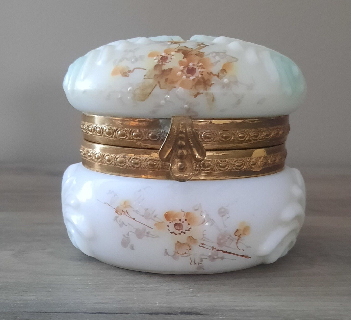 C.F. Monroe Wave Crest Hinged Jewel Box Opal Ware Dresser Box - Etsy