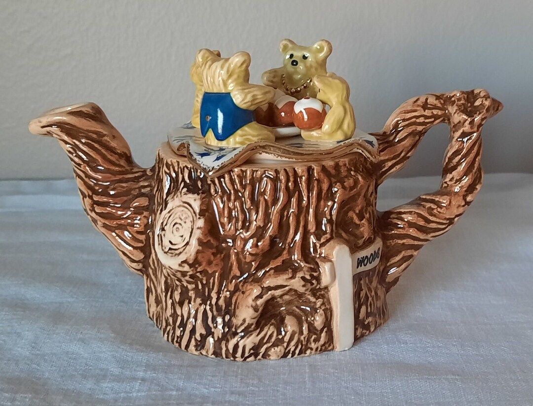 Paul Cardew Teddy Bear Picnic Tiny Teapot, Cardew Blue, Made in England ...