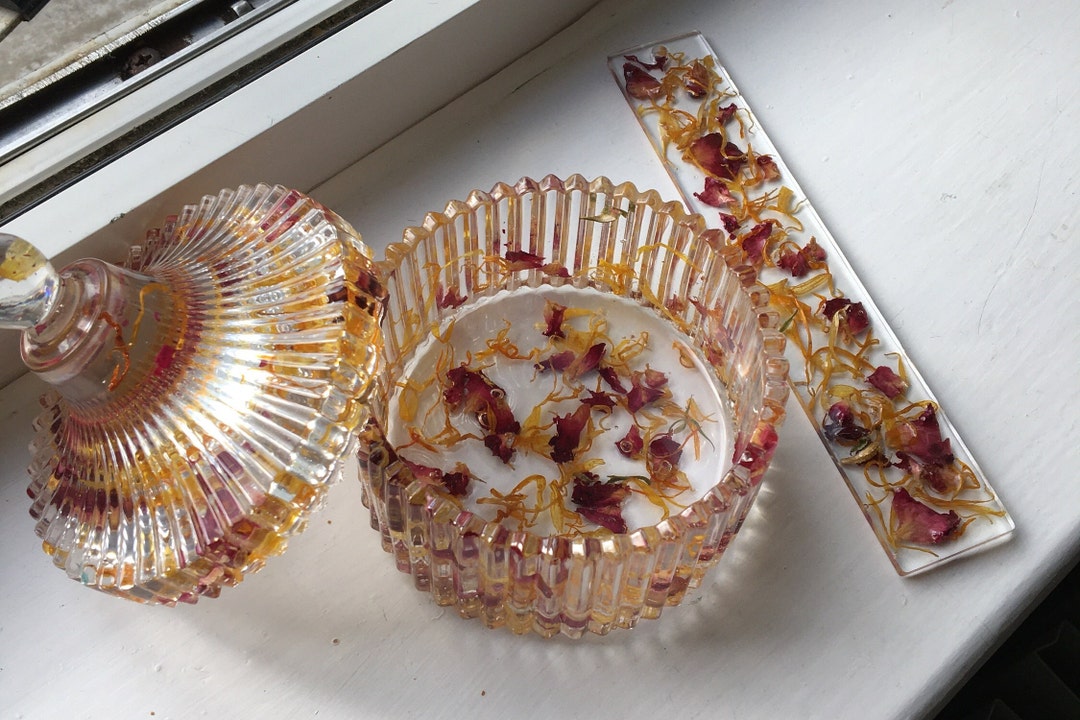 Resin Rose Jewellery Box - Etsy