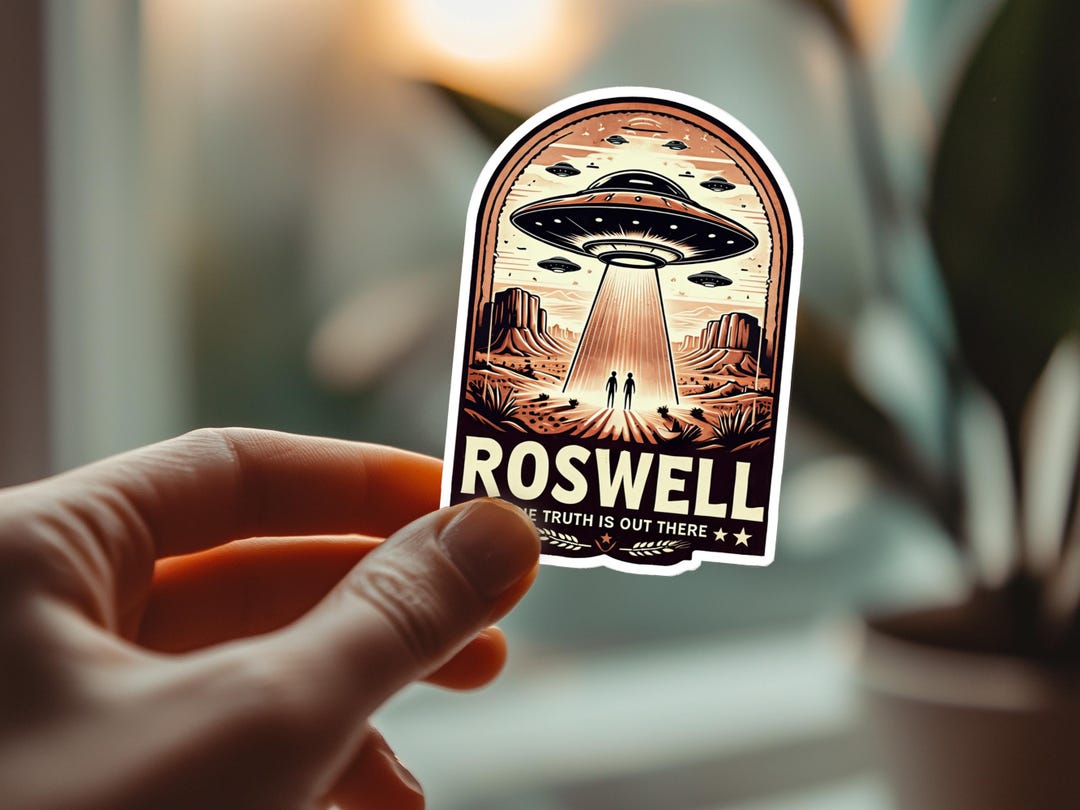 Sticker of Roswell UFO Galactic Federation Alien Decal for Gym Water ...