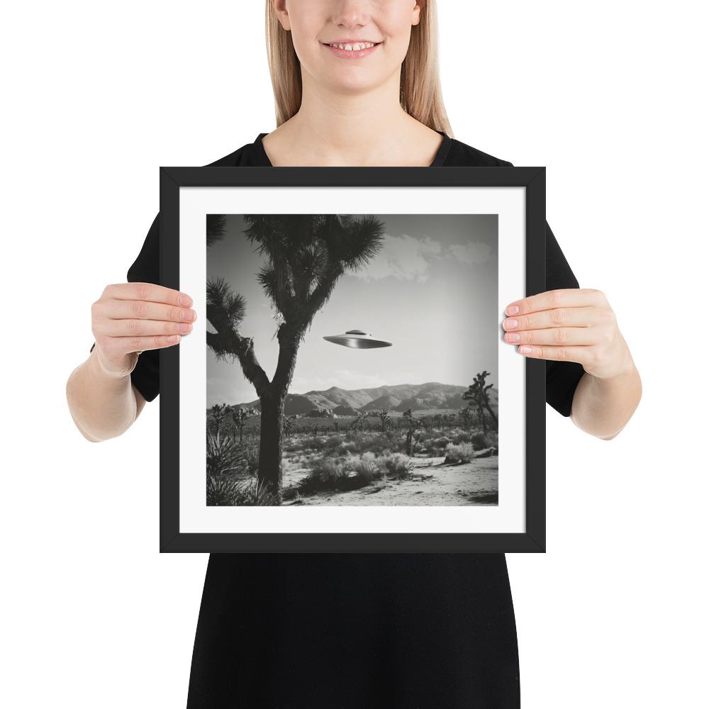 Framed UFO Photograph, Joshua Tree Fine Art Print, Space Art, Modern ...