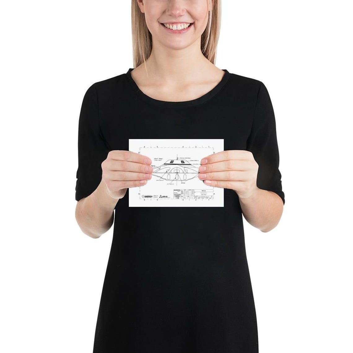 Bob Lazar Sport Model UFO Schematic 7" X 5" Print (unframed) Matte ...