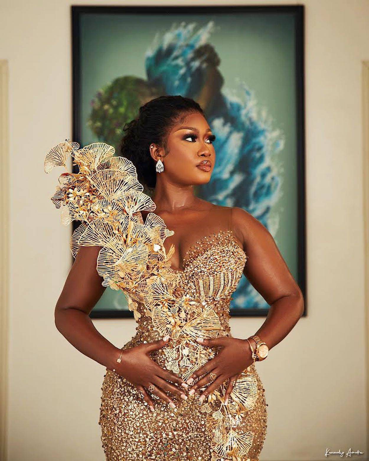 Robe de dîner luxueuse en or robe de bal robe sirène avec - Etsy Canada