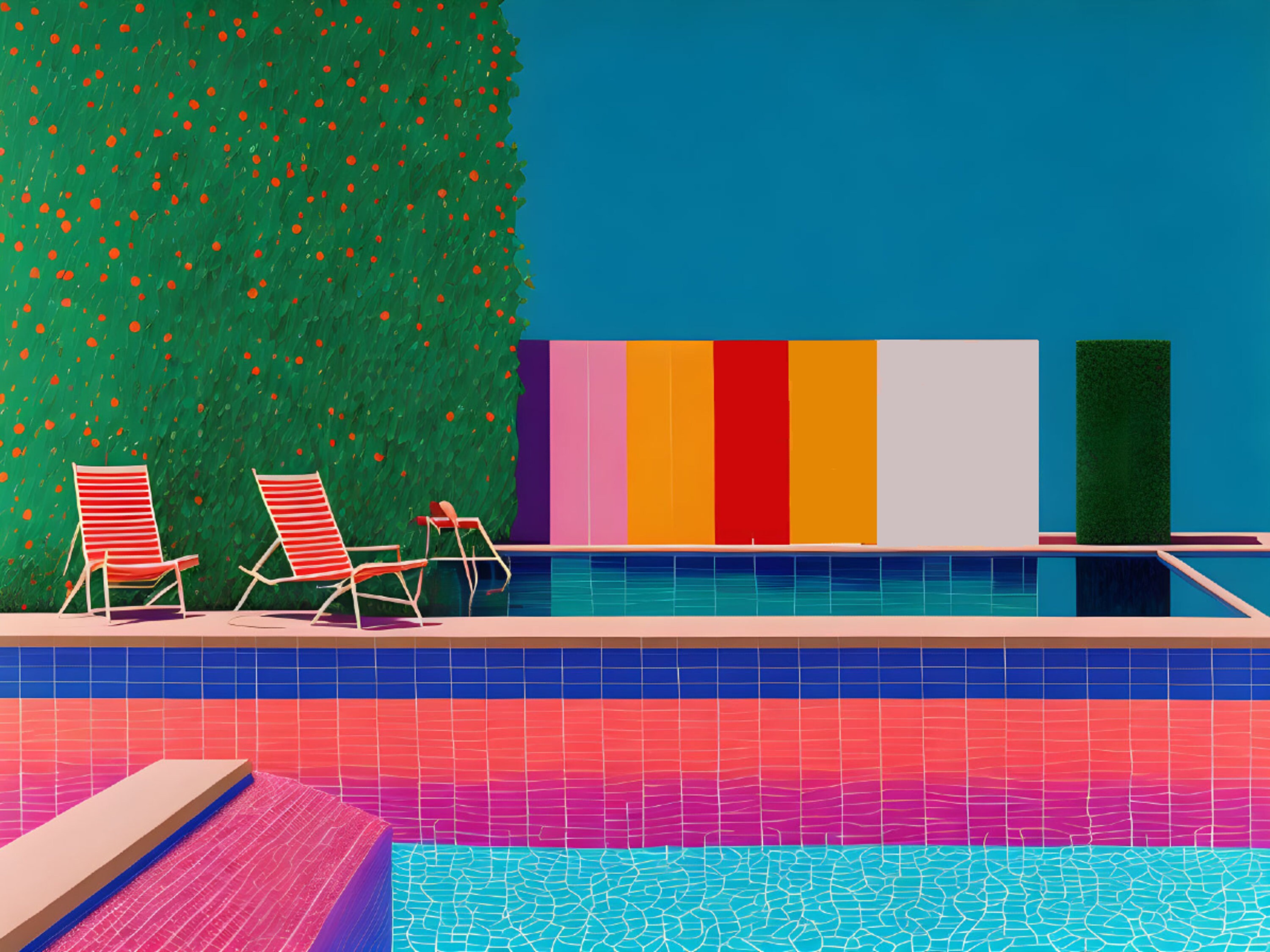 Swimming Pool Bauhaus/architecture/still Life Colorful up to 150 X 150 ...