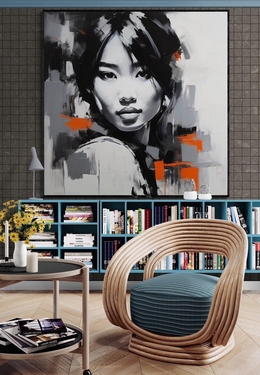 Abstract Face Asia Girl 112 Woman Wall Mural, Female Figure Wall Mural ...
