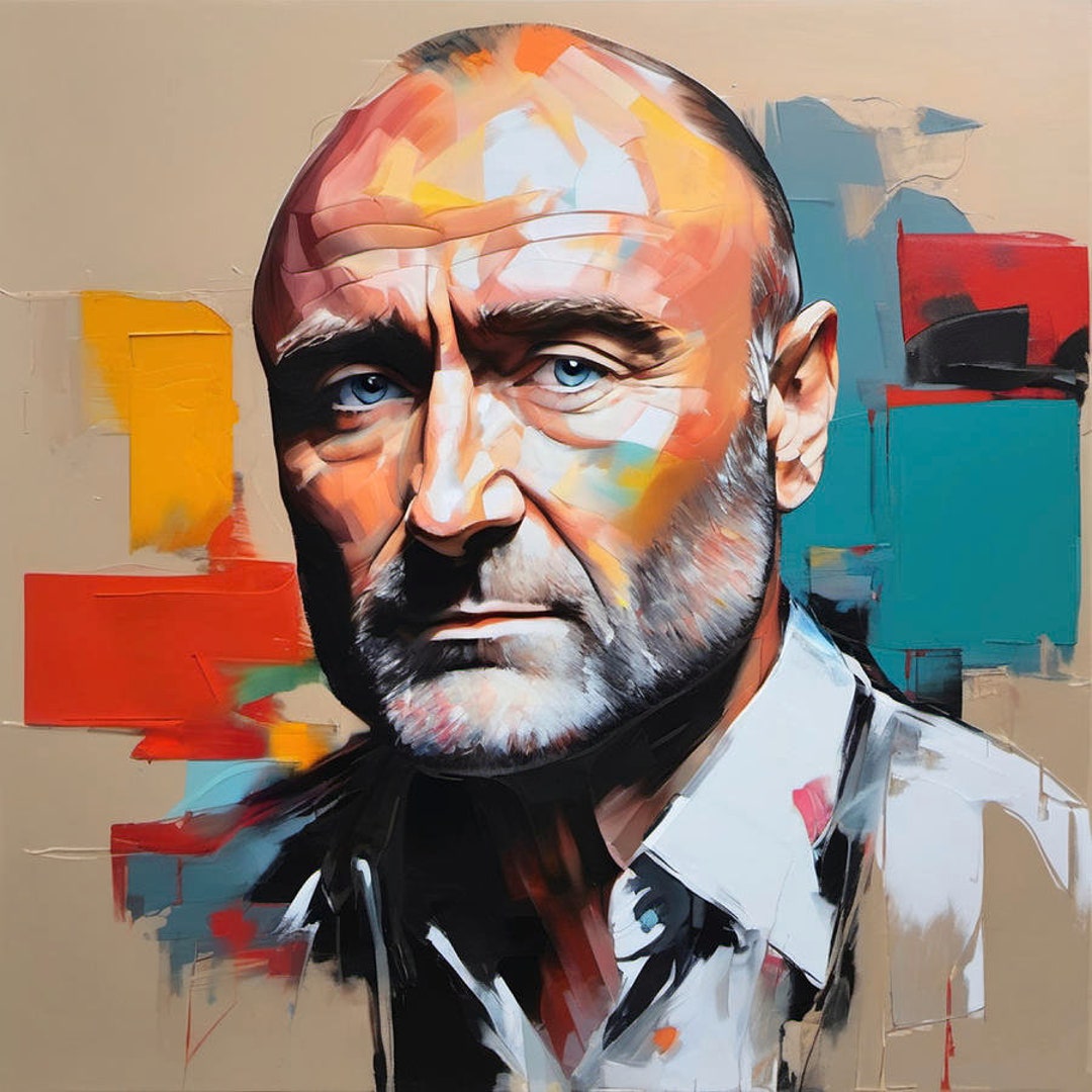 Homage to Phil Collins Music Modern Art Special Feature: Canvas 60 X 60 ...
