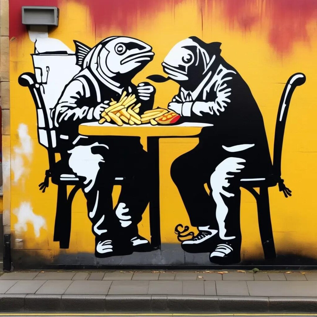 Street Art Photographs by Jo Paffy Doku Fish & Chips ST08 Works ...