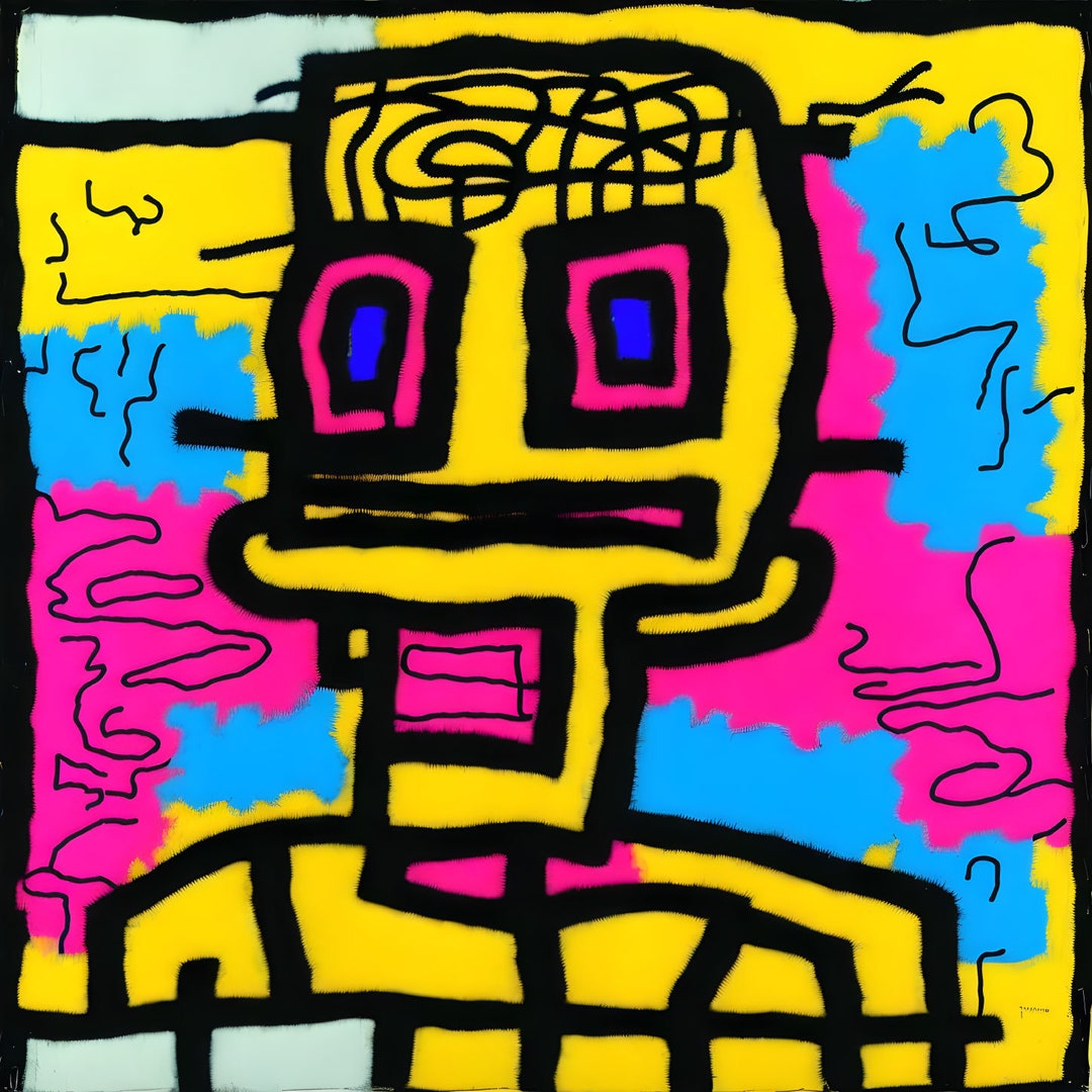 Neon Expressionism No.18 Pop Art Portrait up to 150 X 150 Cm Canvas ...