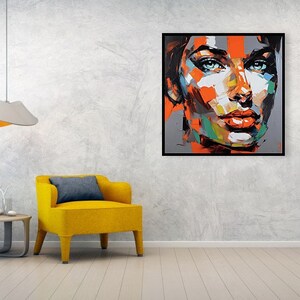 Female Face 02 Portrait by Felix Von Altersheim 100x100 Framed/gallery ...