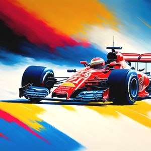 Motorsport Print, Car, Racing Car Art Print, Racing Car Picture ...