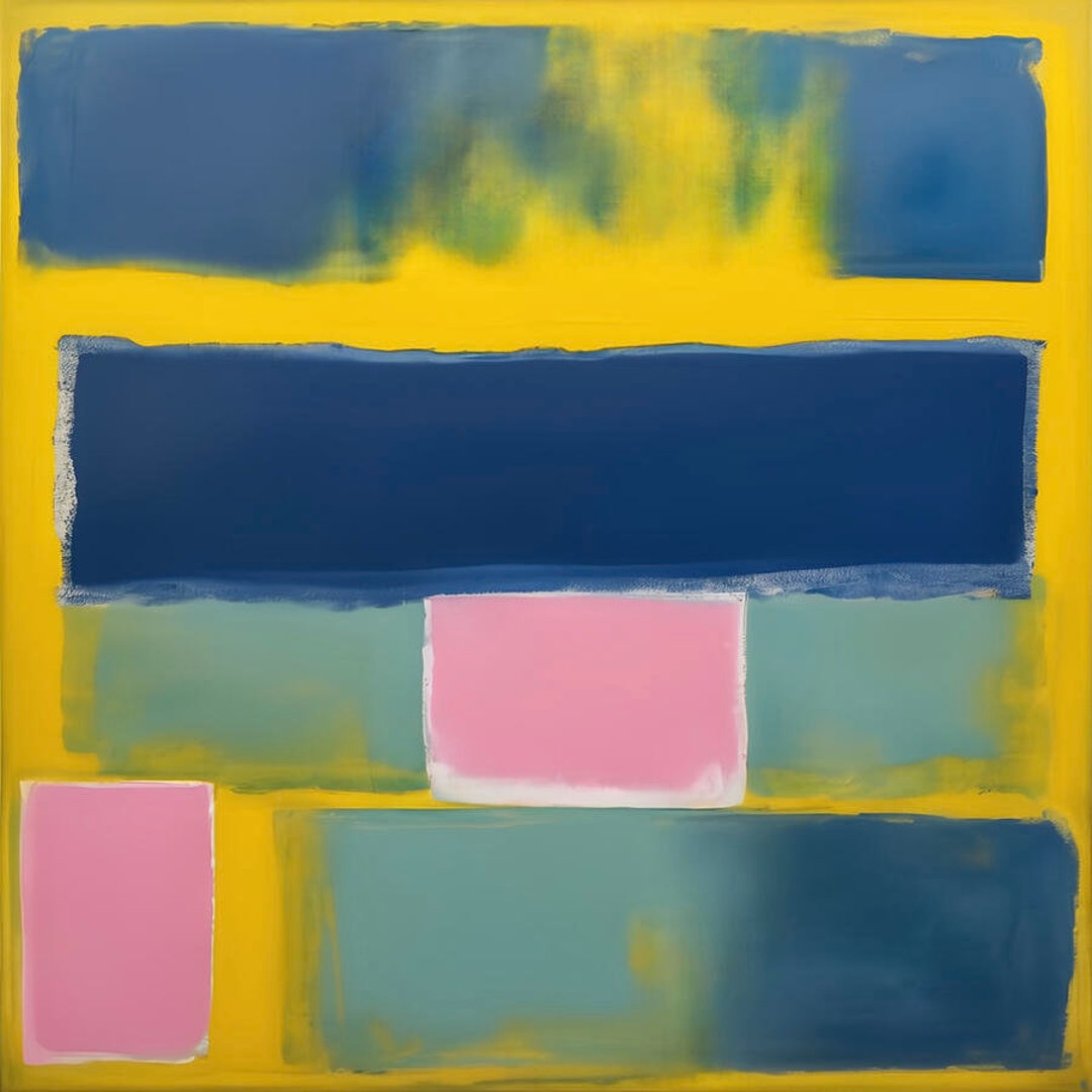 Abstract Color Field Painting 01 Color Blocks, Minimalist, Lively ...