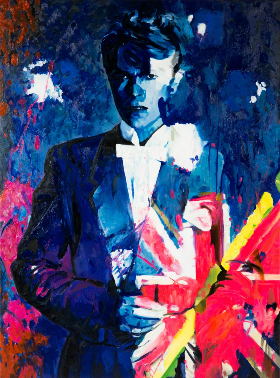 Large Format Homage David Bowie the Duke Flag Blue up to 75x100 Canvas ...