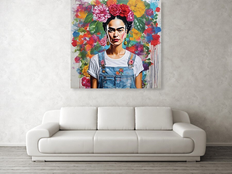 Motif Frida Kahlo Flower Street Art Sytle by Felix Von Rentenheim ...