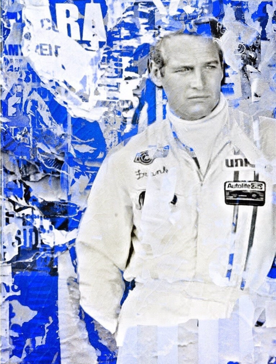 Hommage Paul Newman Vintage up to 75x100 Canvas Print/ Cinema/ Retro ...
