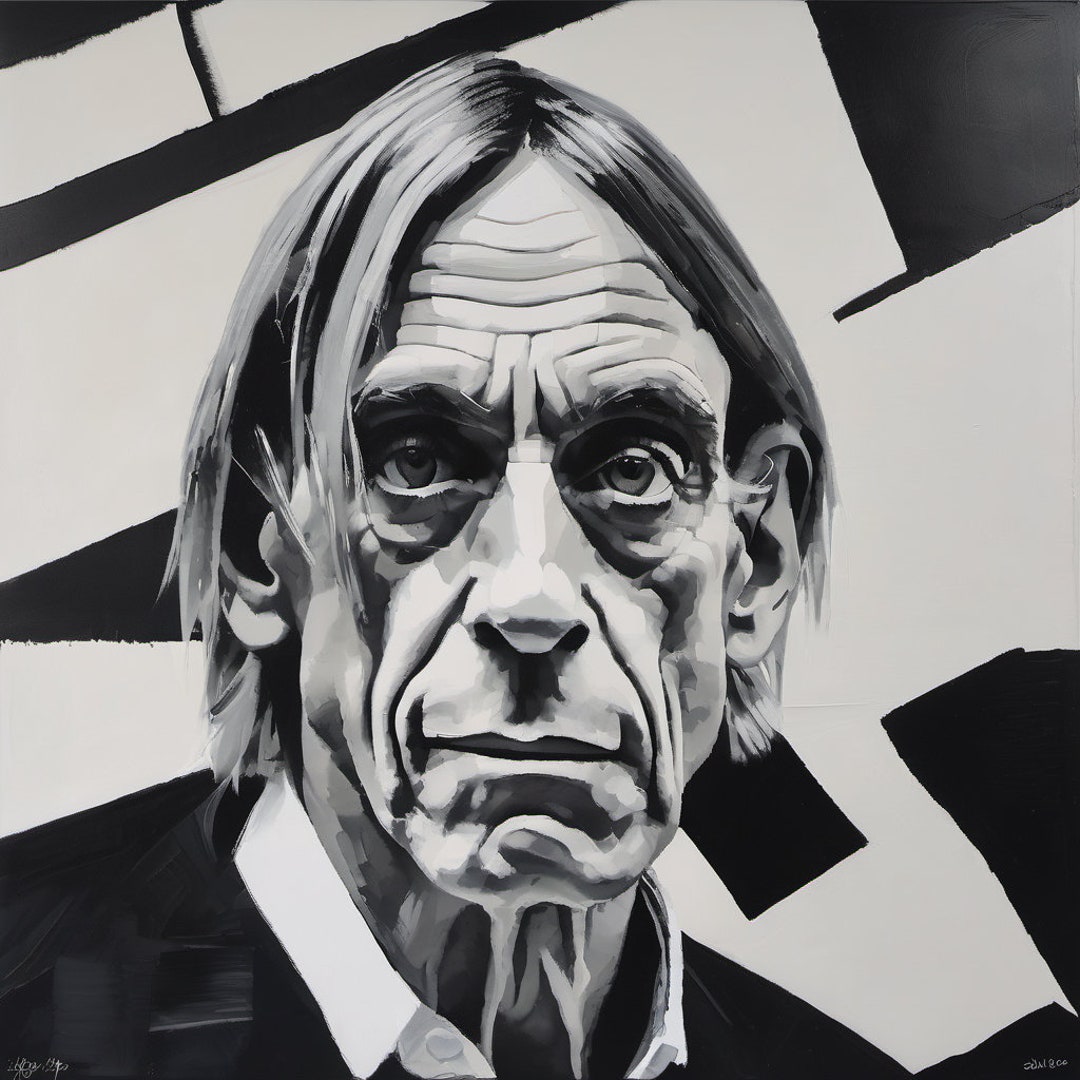Hommage an Iggy Pop Realismus Pop Art bis 100x100 cm Leinwanddruck ...