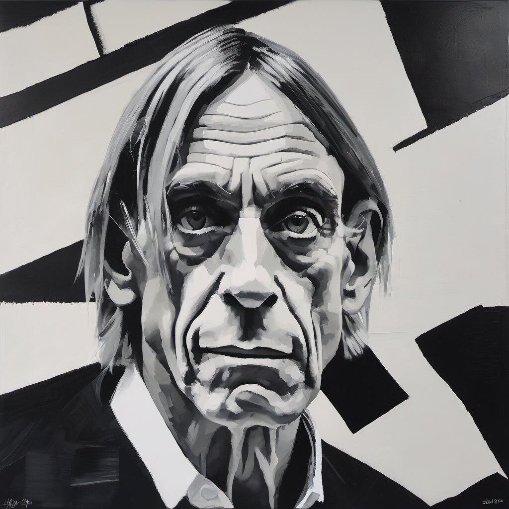 Hommage an Iggy Pop Realismus Pop Art bis 100x100 cm Leinwanddruck ...