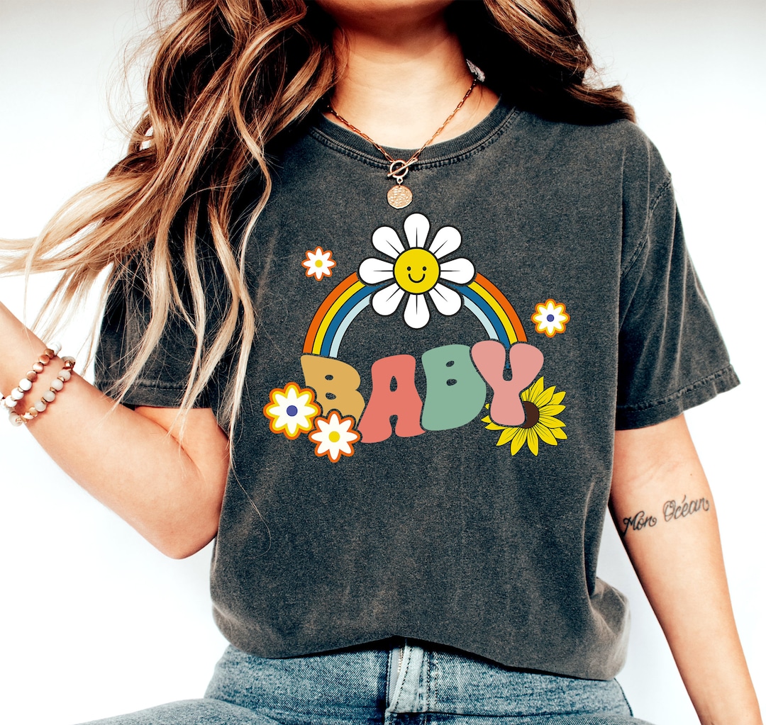 Baby Shirt Floral Baby Shirt Daisy Baby Shirt Cute Baby - Etsy