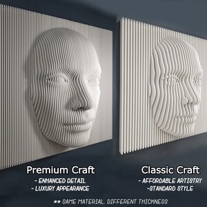 Parametric Face, White Human Face, New Design, 3D Wood Wall Decor Art ...