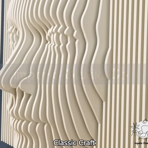 Parametric Face, White Human Face, New Design, 3D Wood Wall Decor Art ...