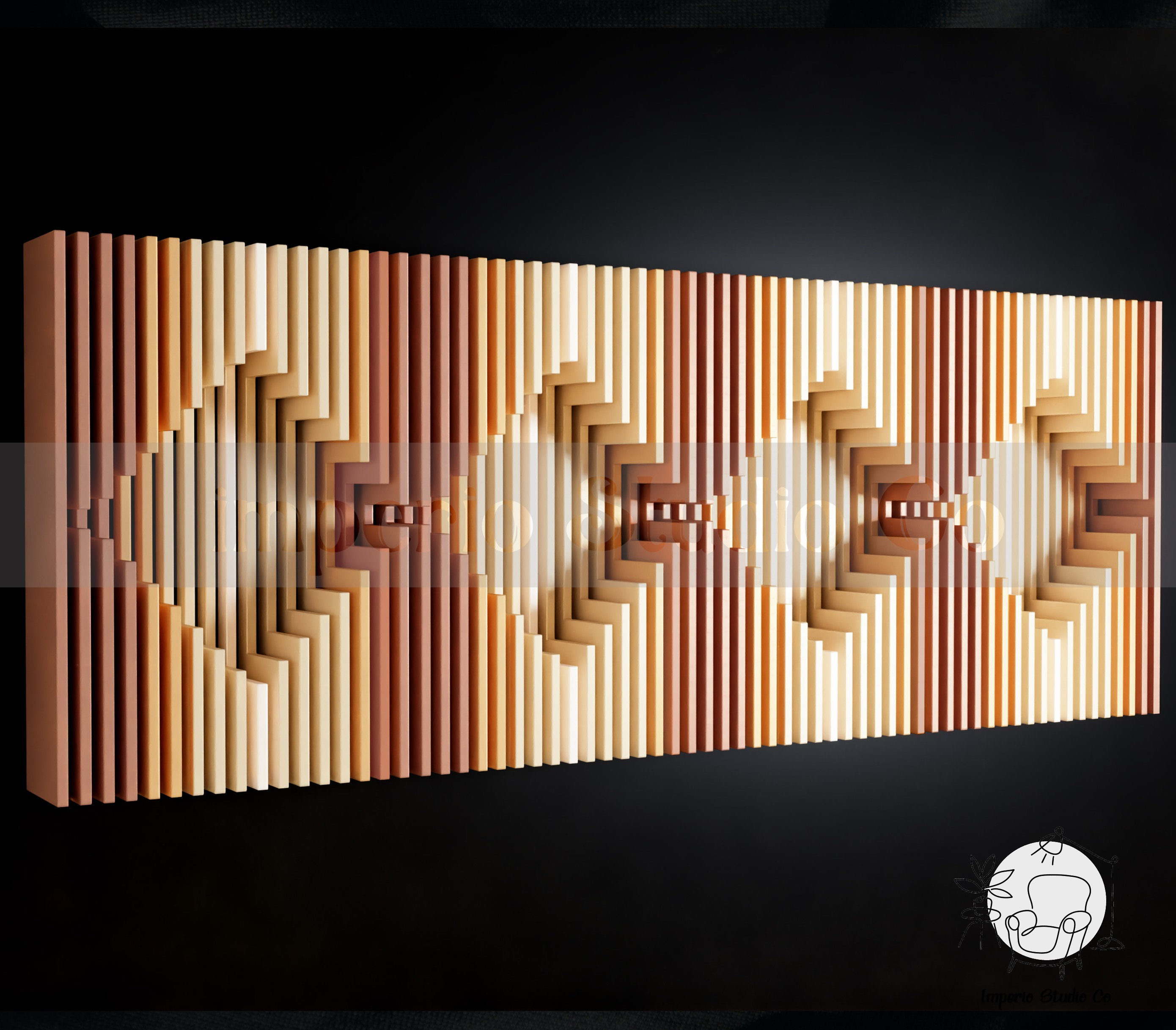 Parametric New Design Wood 3D Wall Decor Art for Living Room or Office ...