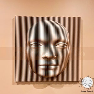 Parametric Face, 3D Wood Wall Decor Art, Large Human Face - Etsy Canada