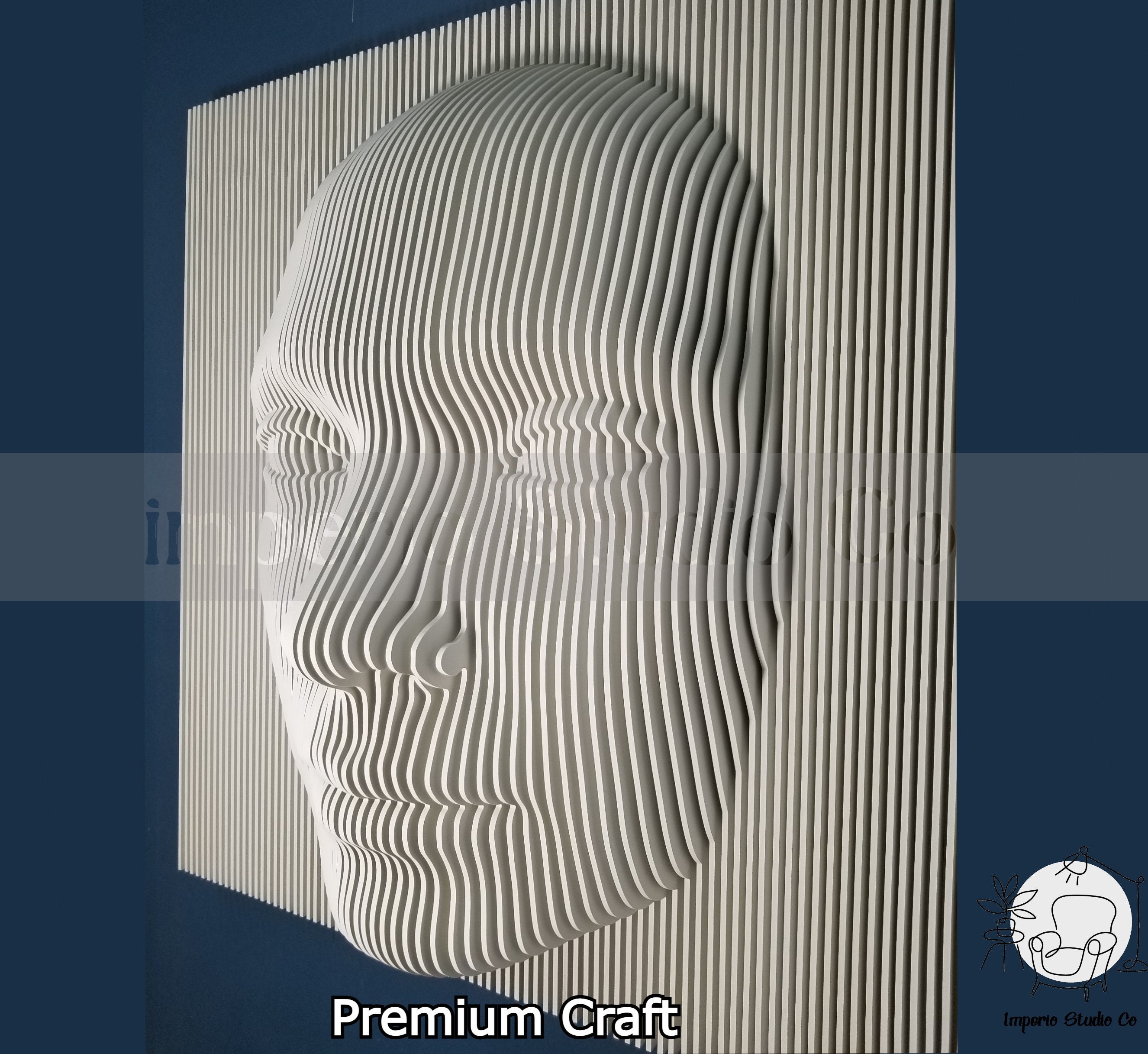 Parametric Face White Human Face New Design 3D Wood Wall - Etsy