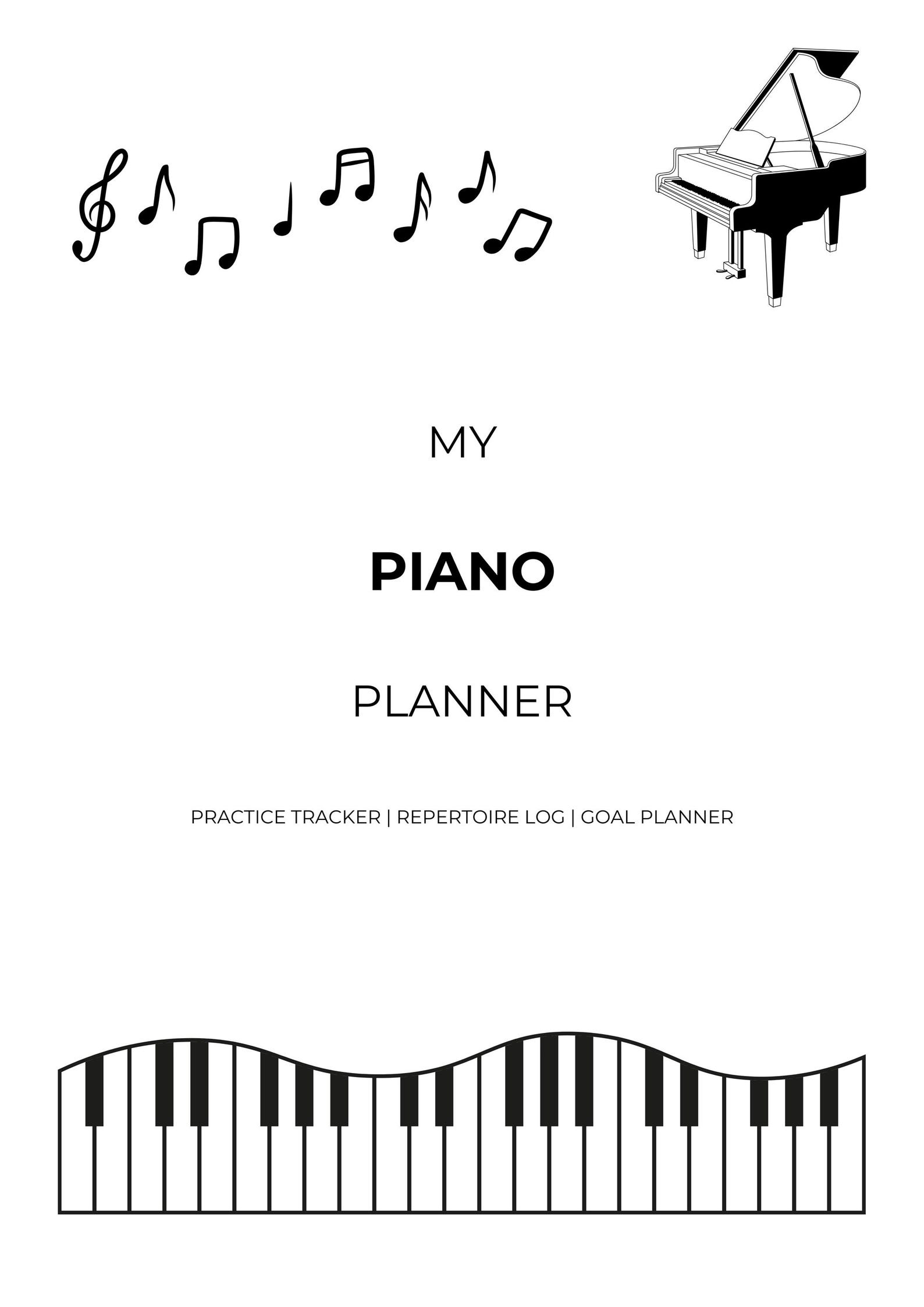 Printable Piano Practice Planner – Music Journal, Repertoire Log ...
