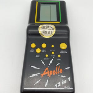 Vintage Apollo 12 in 1 Brick Game Handheld Game Retro Tetris Handheld ...