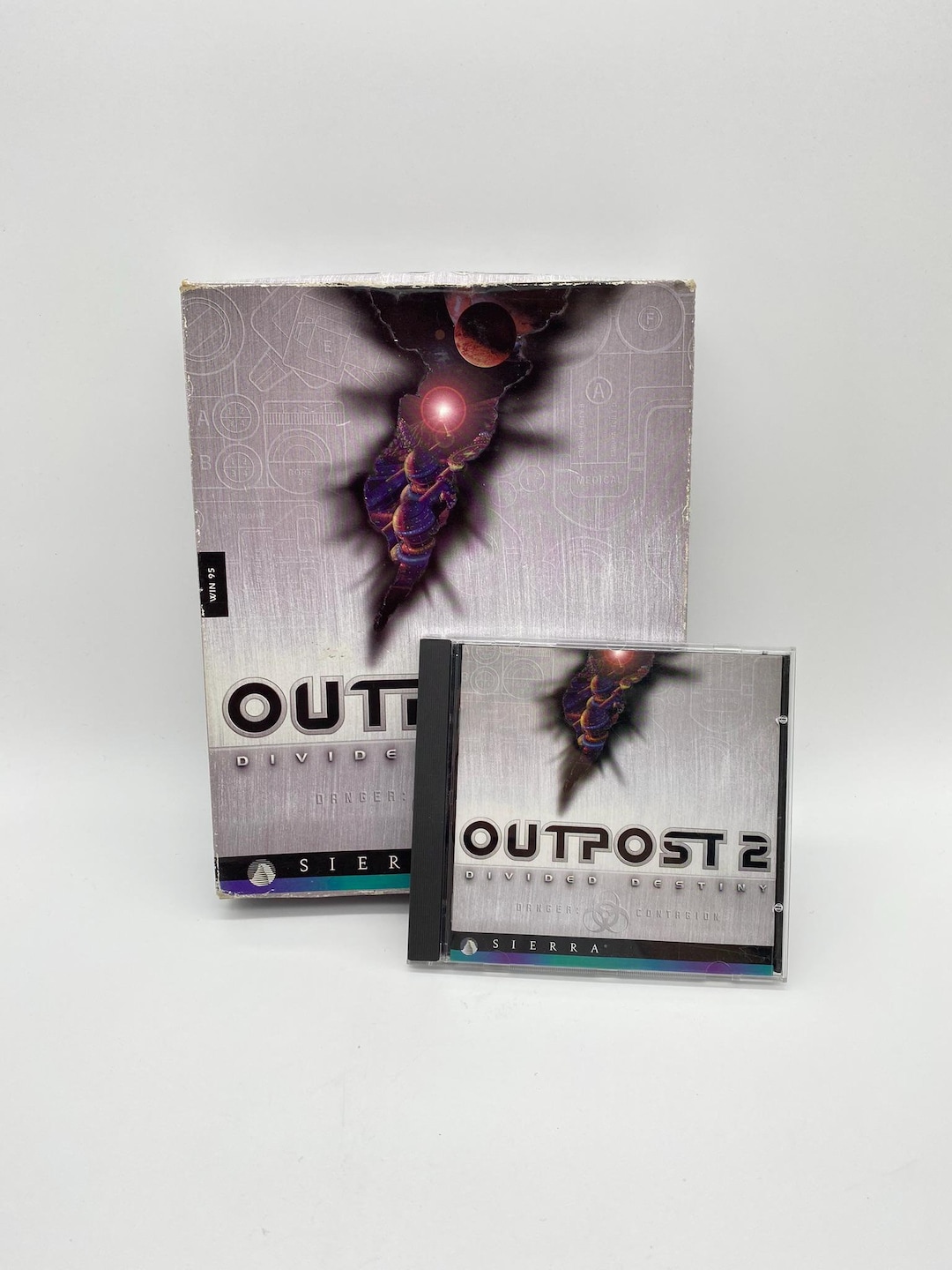 Vintage Outpost 2 Divided Destiny 1997 PC Game by Sierra On-line Big ...