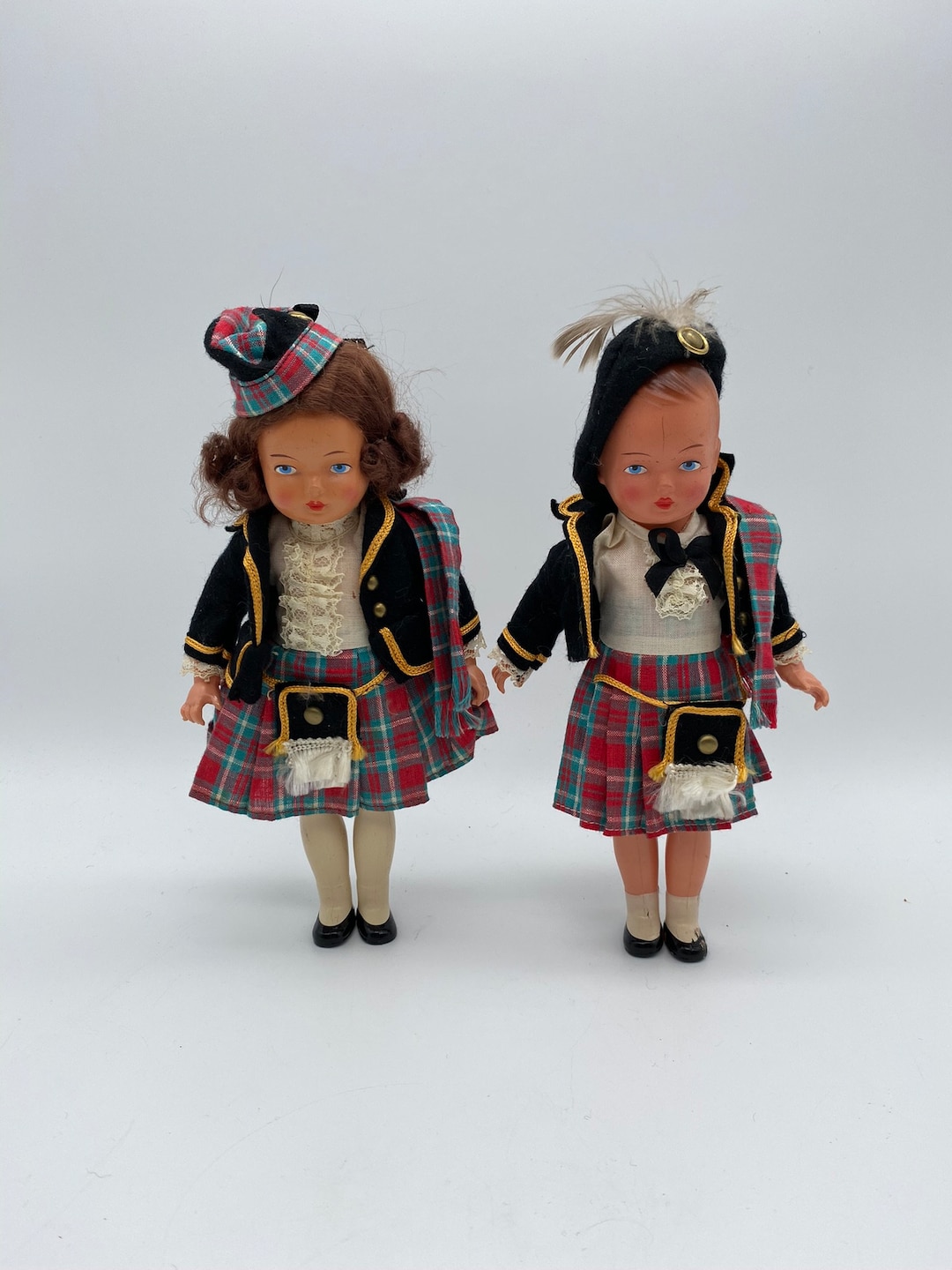 Scottish Vintage Dolls Boy and Girl in Traditional Scottish Costume ...