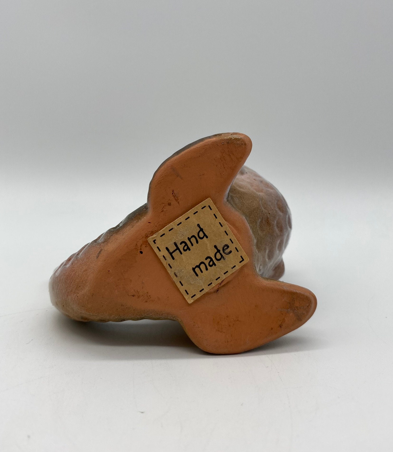 Vintage Ceramic Fish Coin Bank Piggy Bank With Brown, Blue and Orange ...