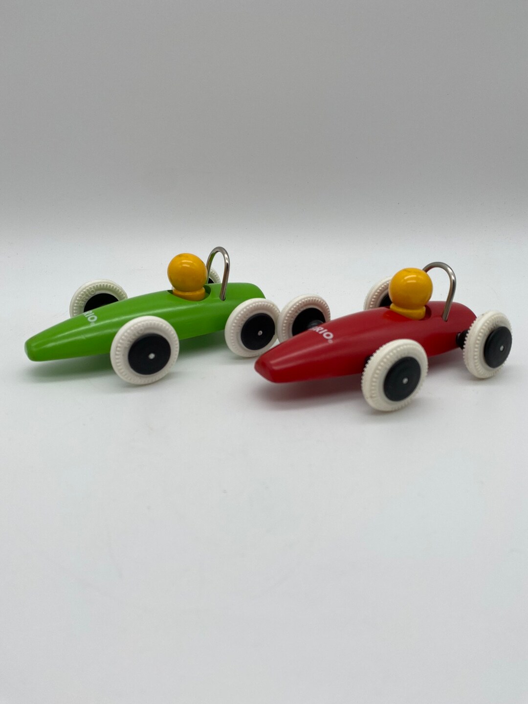 BRIO Vintage Wooden Pull Racing Cars Lot of 2 Wooden Race Cars Push and ...