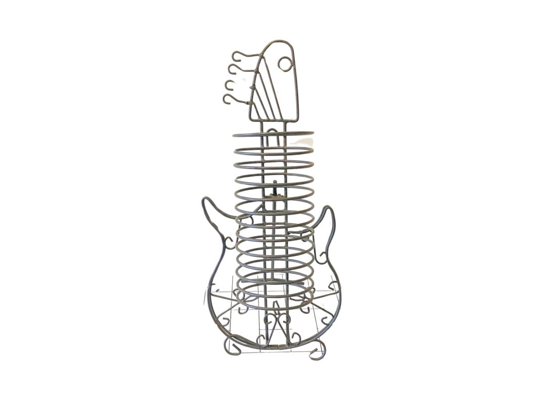 Vintage Guitar Shaped CD Rack 90s Postmodern Design CD Storage Music ...