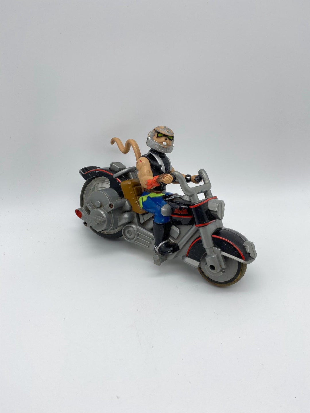 Vintage 1990s Biker Mice From Mars Figure Throttle on Motorcycle ...