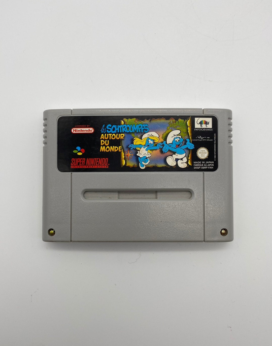 Smurfs Tour the World for Super Nintendo SNES PAL Version Retro SNES ...