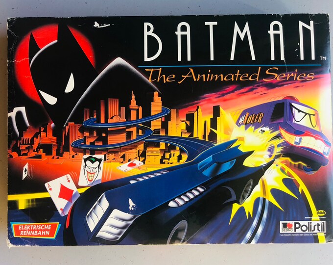 Rare 1994 Batman Animated Series Electric Tracks Cardboard Gotham City ...