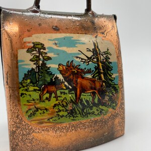 Vintage Cow Bell | Vintage Bell With Image of Two Deer in the Forest ...