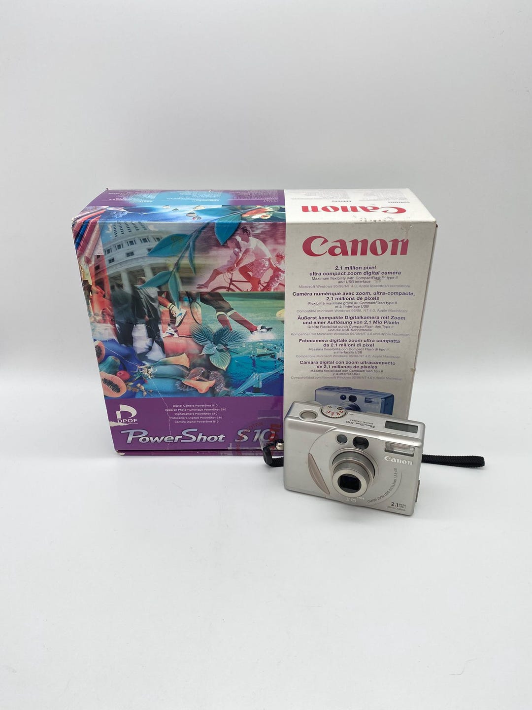 Y2K Vintage Canon Powershot S10 in Original Box | Compact Point-and ...