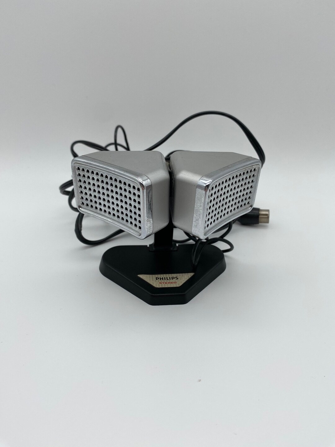 Vintage PHILIPS STEREO MICROPHONE Made in Holland N8402 Silver-plated ...