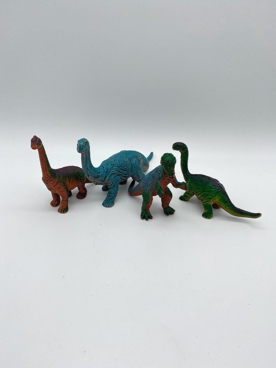 Vintage U.K.R.D. Dinosaur Toy Set Brachiosaurus, Apatosaurus ...