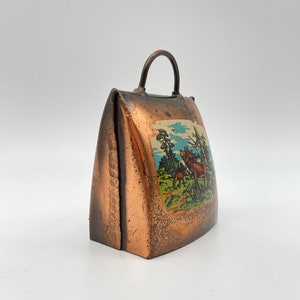 Vintage Cow Bell | Vintage Bell With Image of Two Deer in the Forest ...