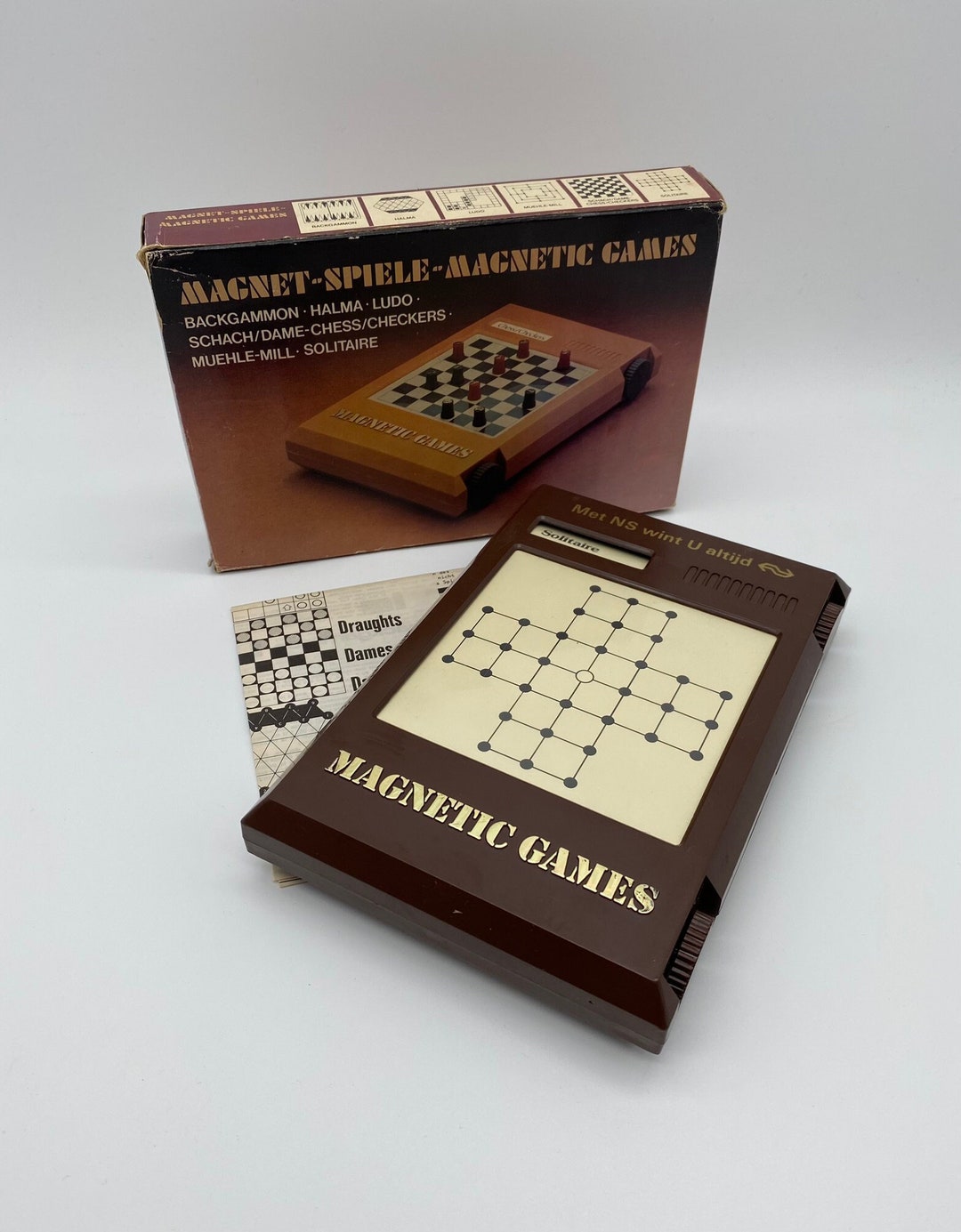 Vintage Magnetic Games in Original Box 6 Games in 1 Travel Size ...