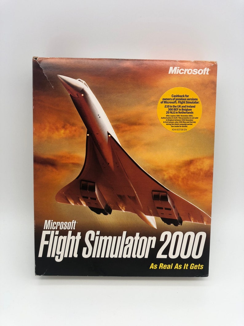 Microsoft Flight Simulator 2000 in Original Box as Real as It Gets ...