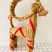 Vintage Large Yule Goat Straw Buck With Red Ribbon 1980s Julbock From ...